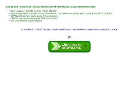 Ppt Download Jurassic World Guide The Field Guide Jurassic World Game
