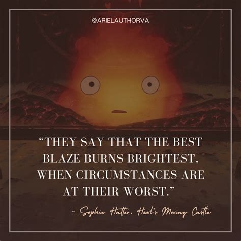 Howls Moving Castle Quotes Calcifer Quotes Deep Thinking Words