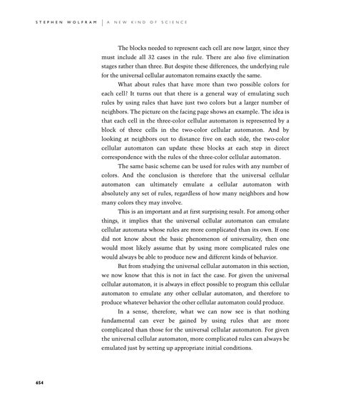 A Universal Cellular Automaton A New Kind Of Science Online By