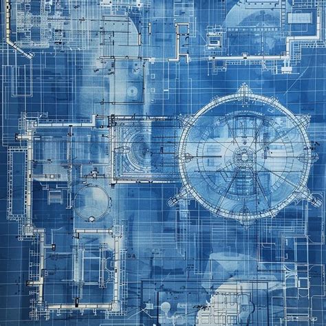 Architectural Blueprint Detailed Draft And Technical Plan Premium Ai Generated Image