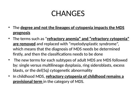 The 2016 Revision To The Who Classification Of Myelodysplastic