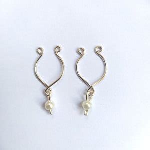 Pearl Set Intimate Jewelry Matching Tweezers Clit Clamp Labia Chain Non Piercing Nipple Rings