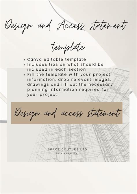 Design And Access Statement Template Design Statementarchitect