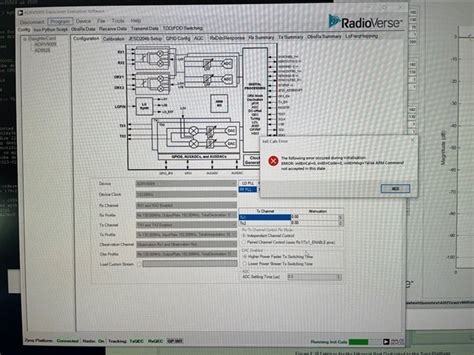 ADRV9009 TES GUI Error Q A TES GUI Software Support ADRV9009