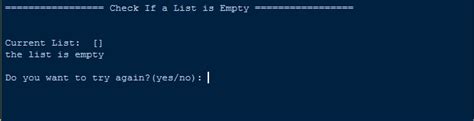 How To Check If A List Is Empty In Python SourceCodester