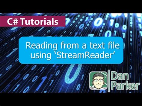 C Tutorials Reading From A Text File Using StreamReader YouTube