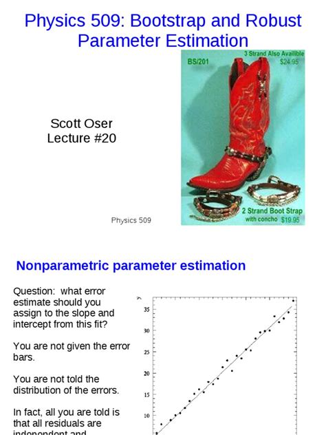 Bootstrap And Robust Parameter Estimation An Introduction To Nonparametric And M Estimation