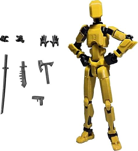 T13 Action Figure Titan 13 Action Figure With 4 Types Of Weapons And 3 Types Of Hands T13 3d