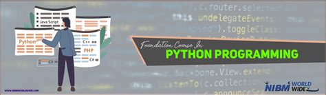 Foundation Course In Python Programming Nibm World Wide