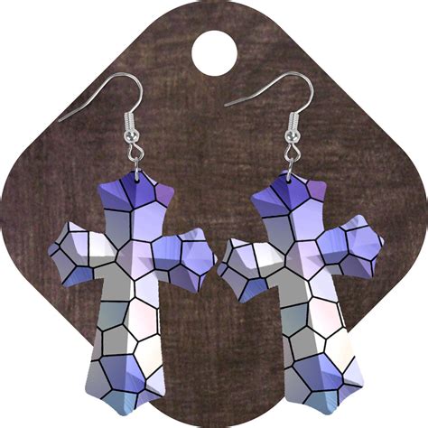3 Designs For Budding Cross Earrings Nstant Download Digital Etsy