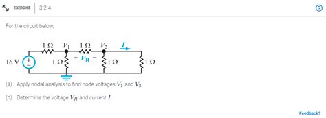 solved for the circuit below a apply nodal analysis to