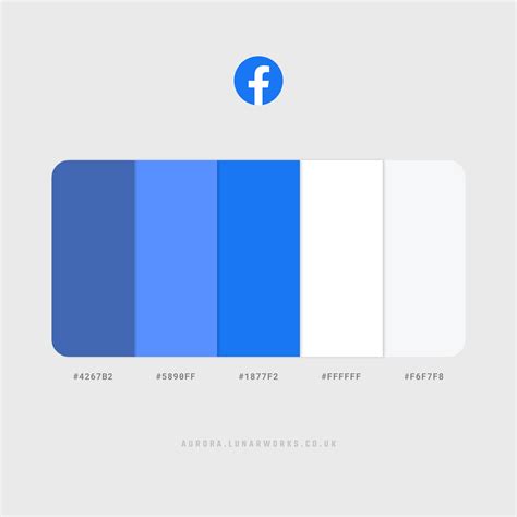 Facebook Colour Palette Logo Color Schemes Flat Color Palette Color