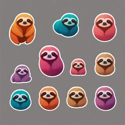 A Collection Of Stickers With Pandas On Them Premium Ai Generated Vector