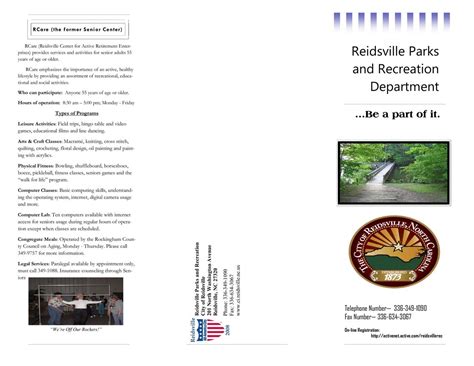 Parks And Recreation Brochure By Shirrell Williams Flipsnack
