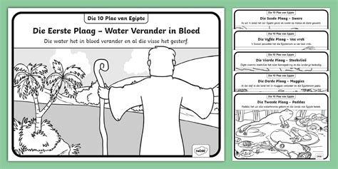 Die 10 Plae Van Egipte Inkleurprente Teacher Made