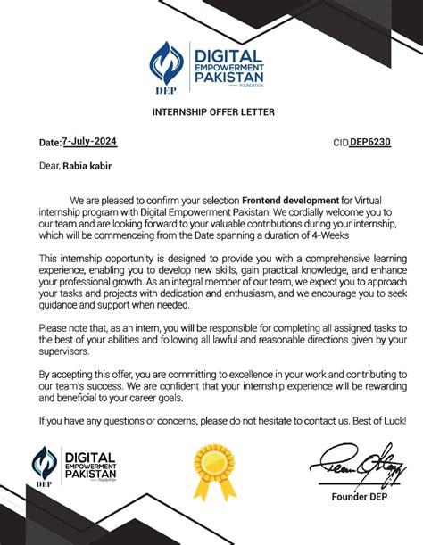 Rabia Kabir On Linkedin Internship Frontenddeveloper Digitalempowermentnetwork