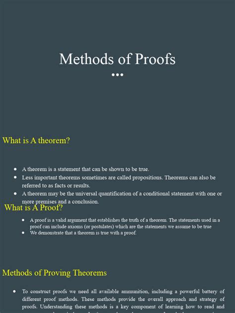 Methods Of Proofs Pdf Mathematical Proof Theorem