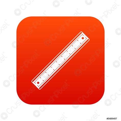 Ruler Icon Digital Red Stock Vector 5489497 Crushpixel