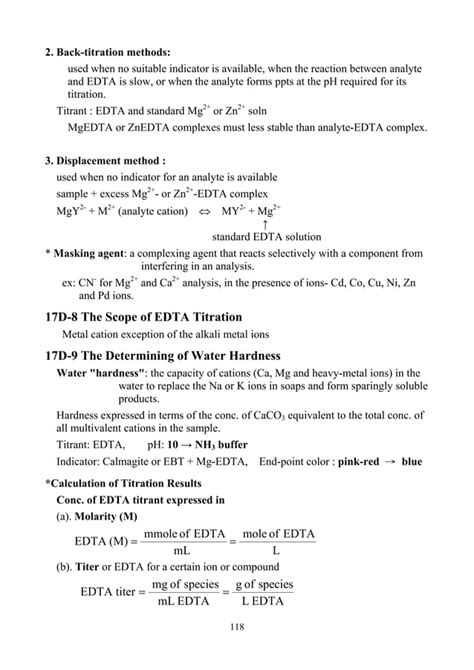 Complexation Reaction And Titrations Pdf Chemistry Science