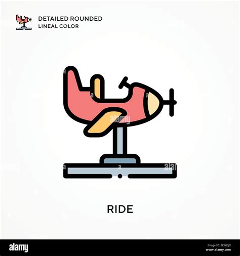 Ride Detailed Rounded Lineal Color Modern Vector Illustration Concepts Easy To Edit And
