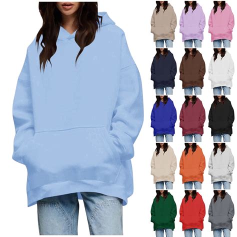 Jsaierl Oversized Hoodies For Women Long Sleeve Loose Fit Pullover Top