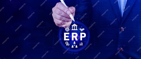 Premium Photo Erp Concept Enterprise Resource Planning Concept Analyzing Erp System On Virtual
