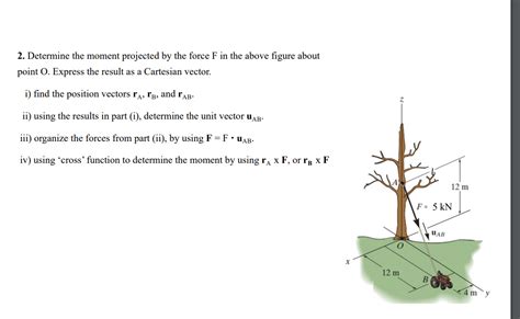 Solved Determine The Moment Projected By The Force F In Chegg Com