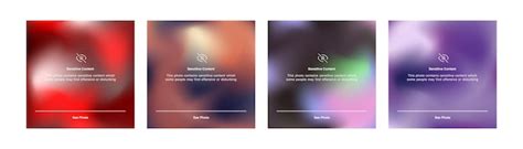 Premium Vector Sensitive Content Blurred Screen Cover Preview Template