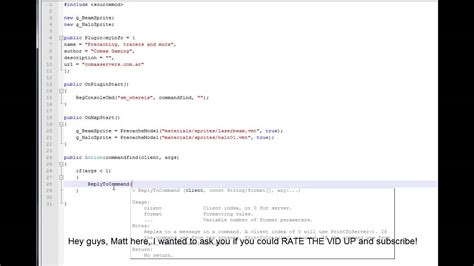 SourceMod Coding Tutorial Tracers Precache SDK Tools Graphic More YouTube