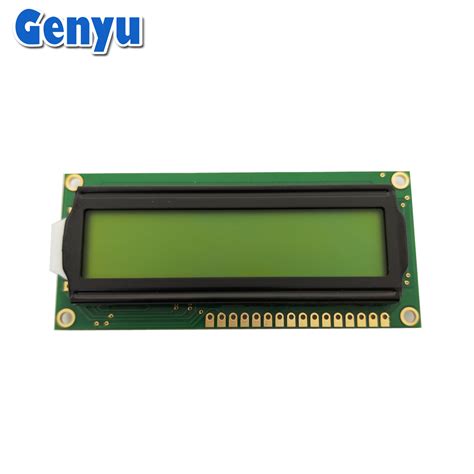 16x2 lcd gy1602a stn yellow positive lcd character cob lcd display module 1602 shen zhen genyu