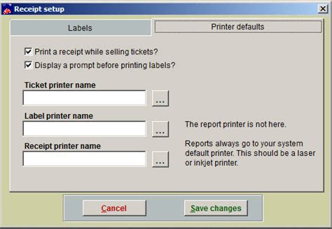 Printer Defaults 2 Center Stage Software Help Desk