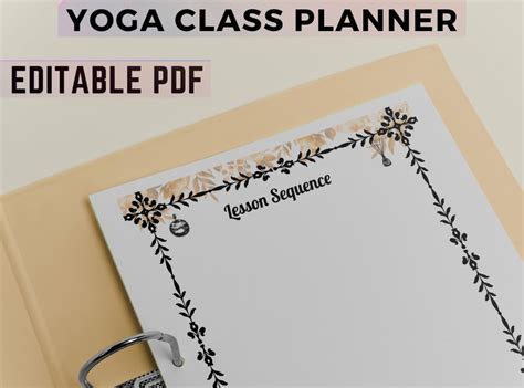 Yoga Teacher Class Planner Printable Bundle Fillable Yoga Etsy
