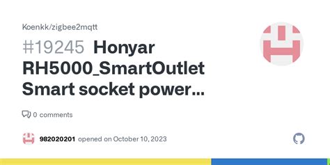Honyar Rh5000smartoutlet Smart Socket Power Consumption · Issue 19245
