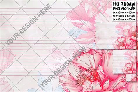 Bloomed Borders Floral Margin Notebook 3414592