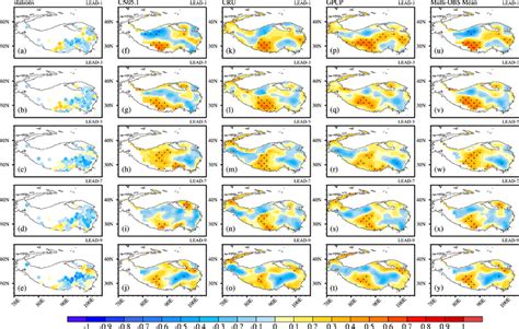 Patterns Of Temporal Correlation Coefficient Skills Between The Download Scientific Diagram