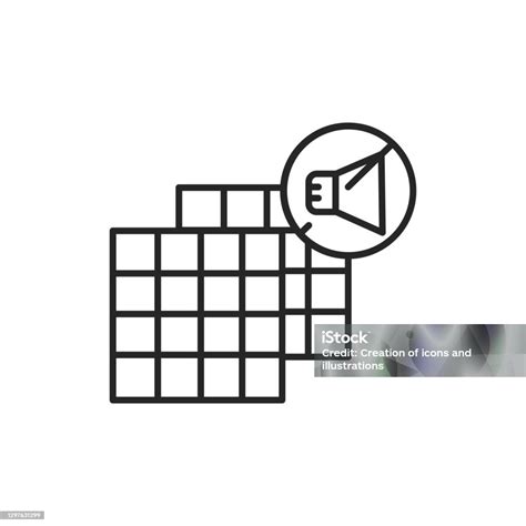 방음 재질 색상 라인 아이콘 웹 페이지 모바일 앱 프로모션용 픽토그램 0명에 대한 스톡 벡터 아트 및 기타 이미지 0명 개념 구멍이 많은 Istock