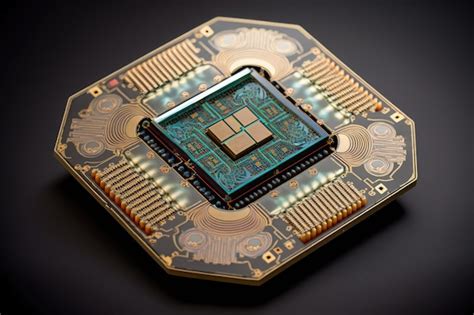 Premium Ai Image Chip With Microcircuits Fabricated By Nanotechnologies Created With Generative Ai