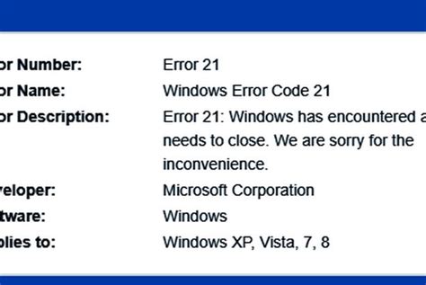Windows 10 Error Code 21 How To Get Help