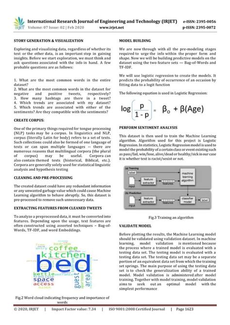 irjet twitter sentiment analysis using machine learning pdf