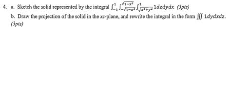 Solved Sketch The Solid Represented By The Integral Chegg