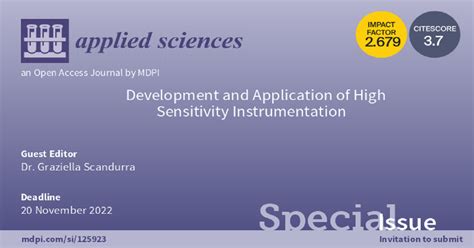 Applied Sciences Special Issue Development And Application Of High