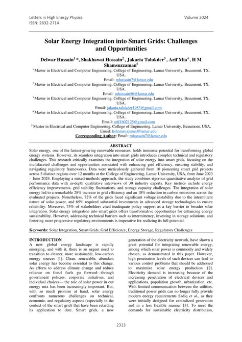 pdf solar energy integration into smart grids challenges and