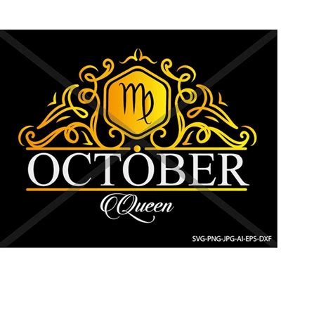 October Queen Svg Silhouette Instant Download Svg Png Eps Inspire