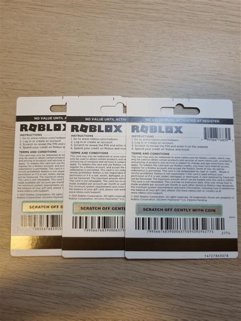 Roblox T Card Receipt