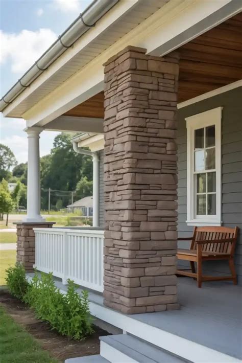 15 Front Porch Column Ideas To Elevate Your Homes Look Comfortlydecor