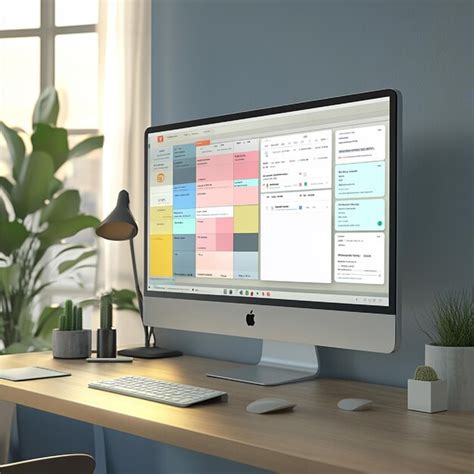 A Desktop With Productivity Apps Open Displaying Task Lists Calendars