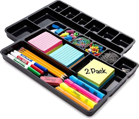 Desk Drawer Organizer Tray With 9 Storage Compartments