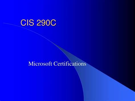 Ppt Cis 290c Powerpoint Presentation Free Download Id4255454