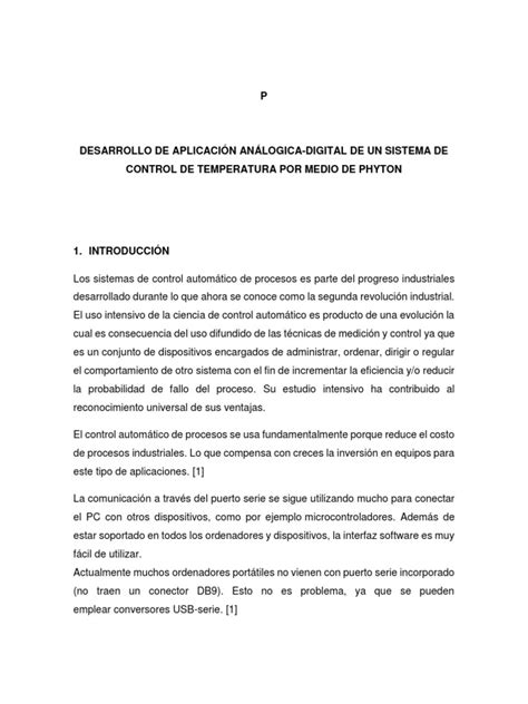 Sistema De Control Mediante Python Informe2 Pdf Python Lenguaje De Programación