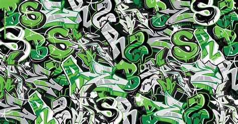 Colorful Graffiti Wall Art Background Street Art Hip Hop Urban Vector